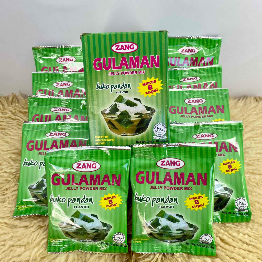 Zang Gulaman Jelly Powder Mix (FLAVORED), Buko Pandan/Strawbry/Blk/Ube ...