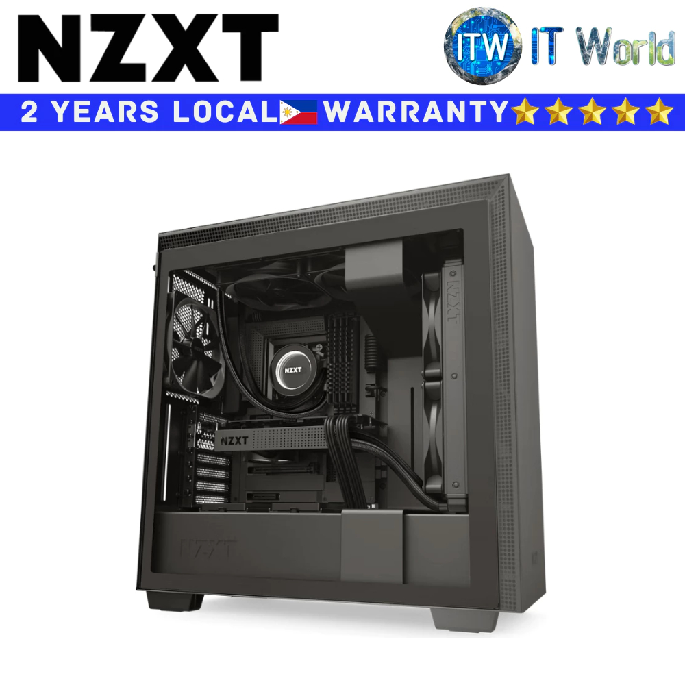 NZXT Computer PC Case H710 Mid-Tower Matte Black with Tempered Glass ...