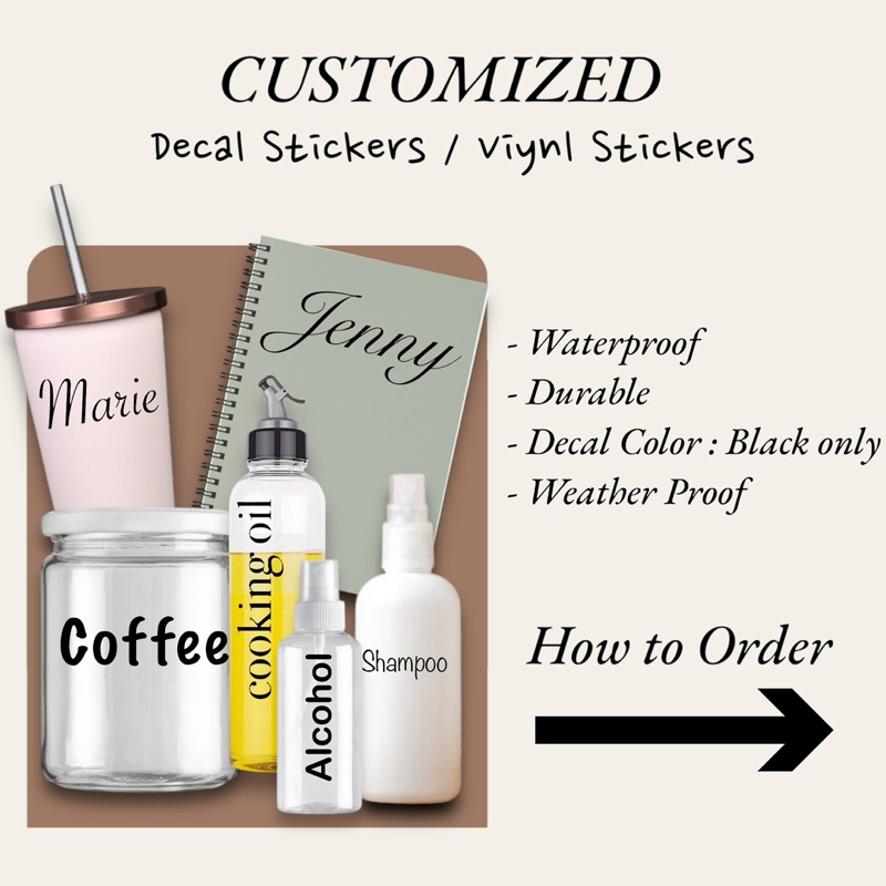 Customized Decal sticker/Viynl sticker | Shopee Philippines