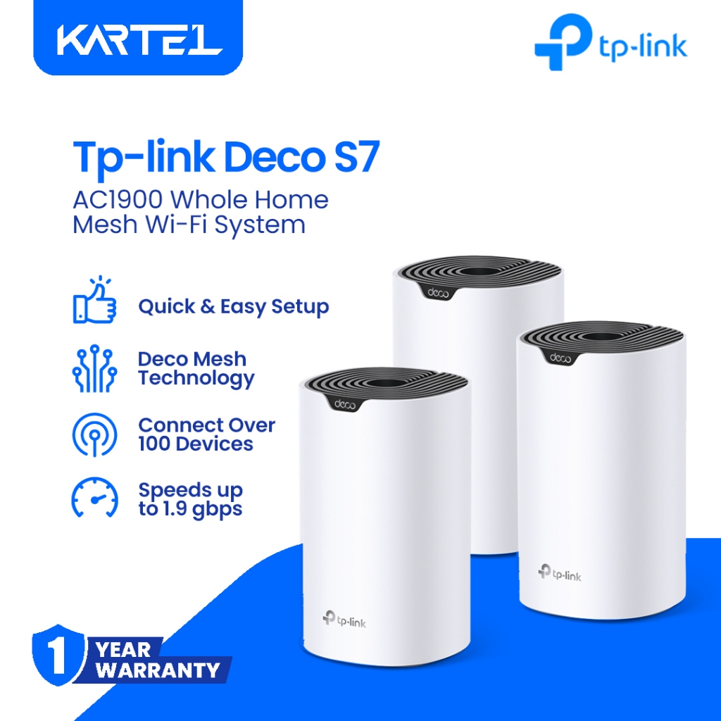 TP-Link Deco S7 AC1900 Whole Home Mesh | MU-MIMO | Wi-Fi | Gigabit ...