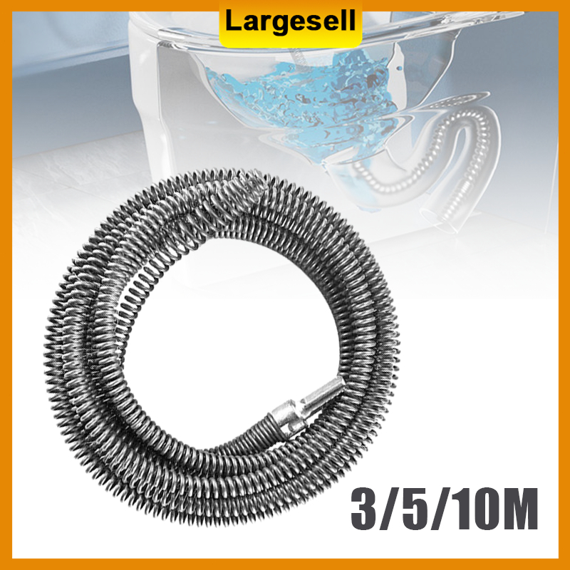 3/5/10M Spring Drain Cleaner Drain Snake Sewer Pipe Unblocking Flexible ...