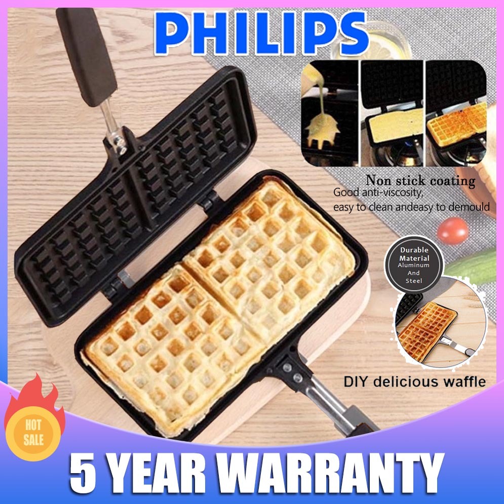 PHILIPS Rectangle Waffle Maker Pan Kitchen Handheld Non-stick Metal ...