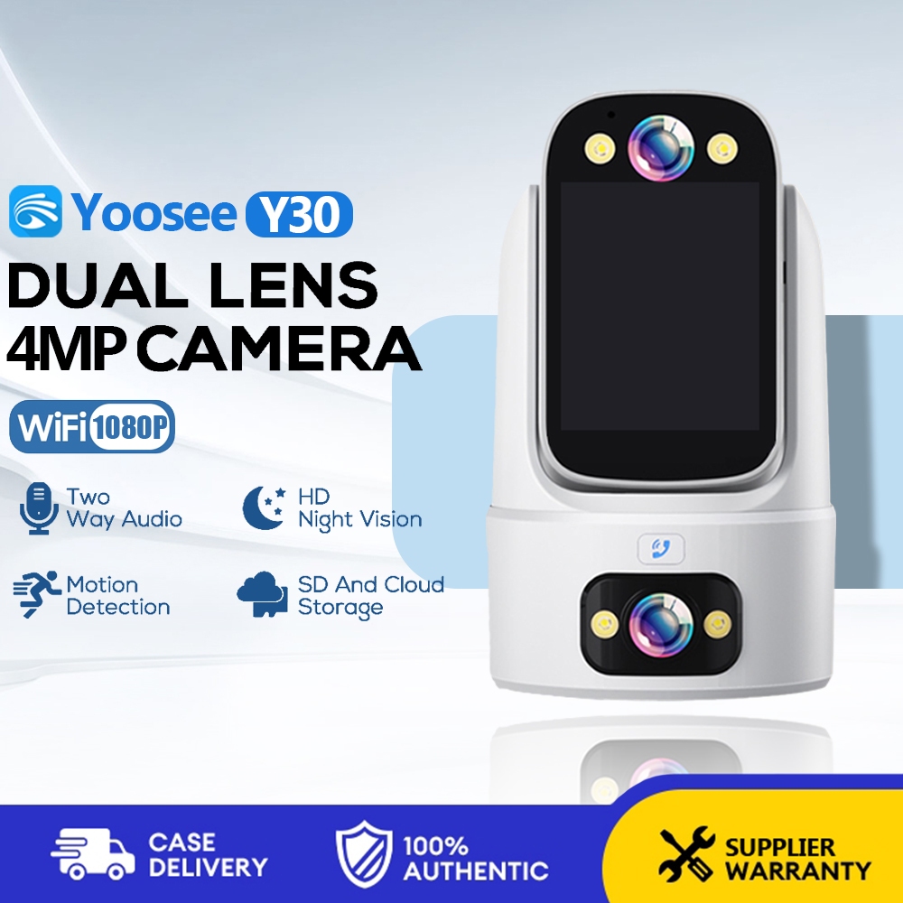 YOOSEE Y30 Dual Lens 4MP Ultra HD 360 ° Seamless Mobile Phone Remote ...
