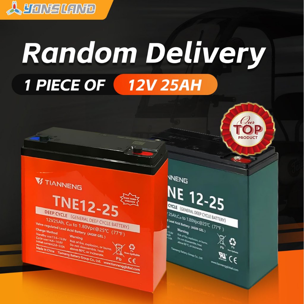 12V 25AH Gel Battery for Electric Bike | Works with Romai, Nwow, Kenwei ...