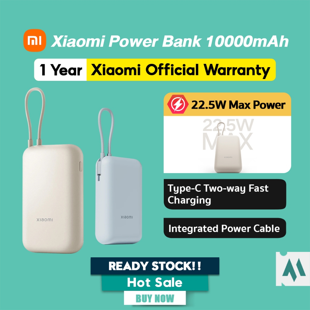 Xiaomi Power Bank 10000mAh Type-C Tow-way Fast Charging 22.5W Max Power ...
