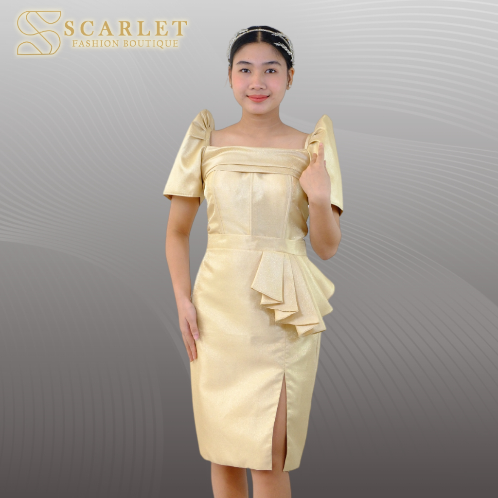 Modern filipiniana dress for oath taking | Shopee Philippines