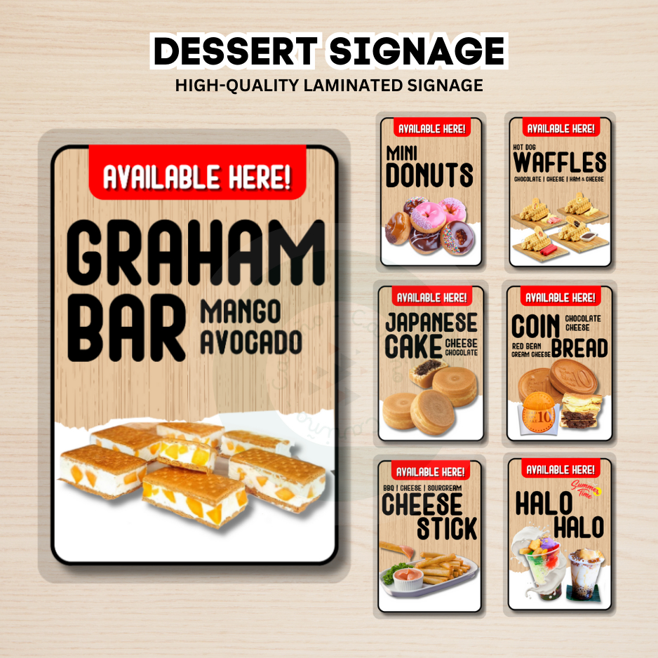 Dessert Signage l Graham Bar Sausage Sign l Street Food Signage l ...