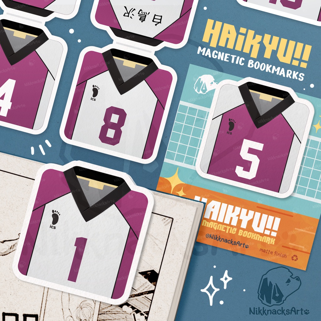 Haikyuu Shiratorizawa Magnetic Bookmark - Cute Collectible Haikyu ...