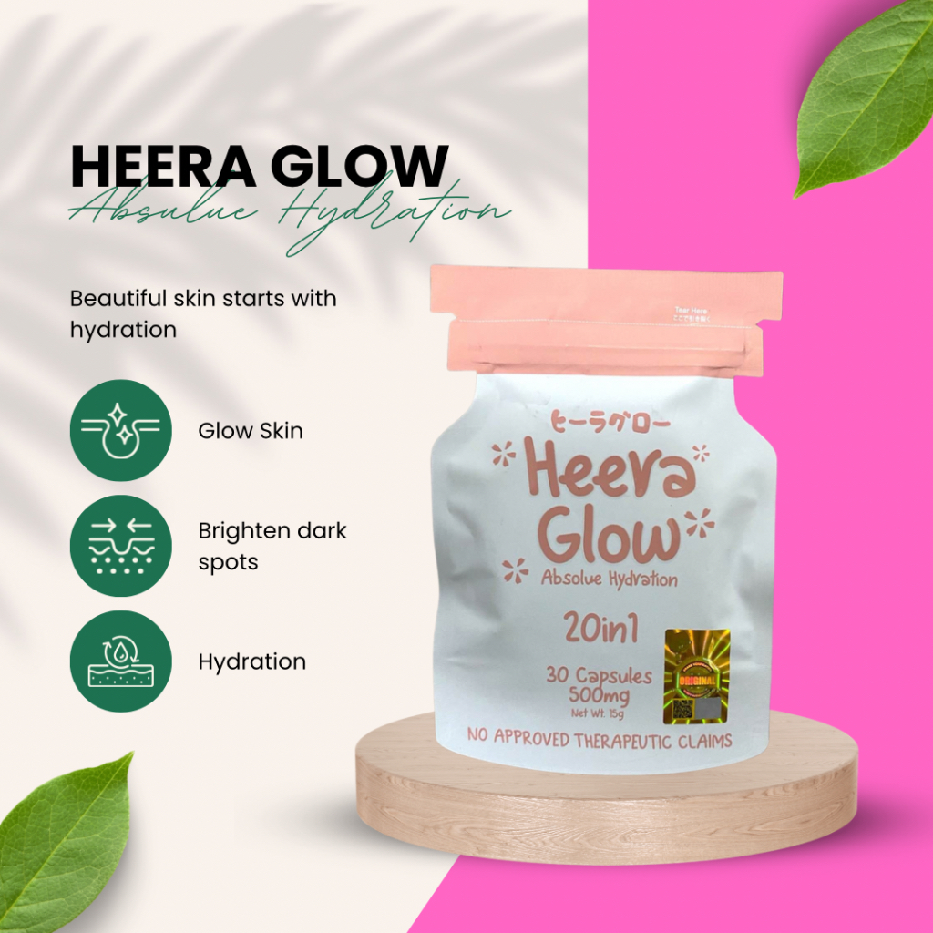 30 capsule Heera Heera Glow Absolute Hydration | Collagen | Glutathione ...
