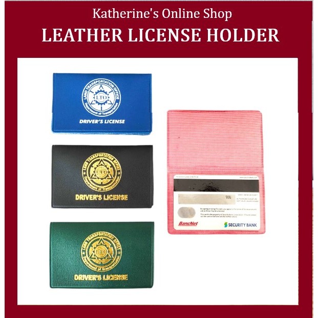 LEATHER DRIVER'S LICENSE ID CARD HOLDER (2 SLOT) | Shopee Philippines