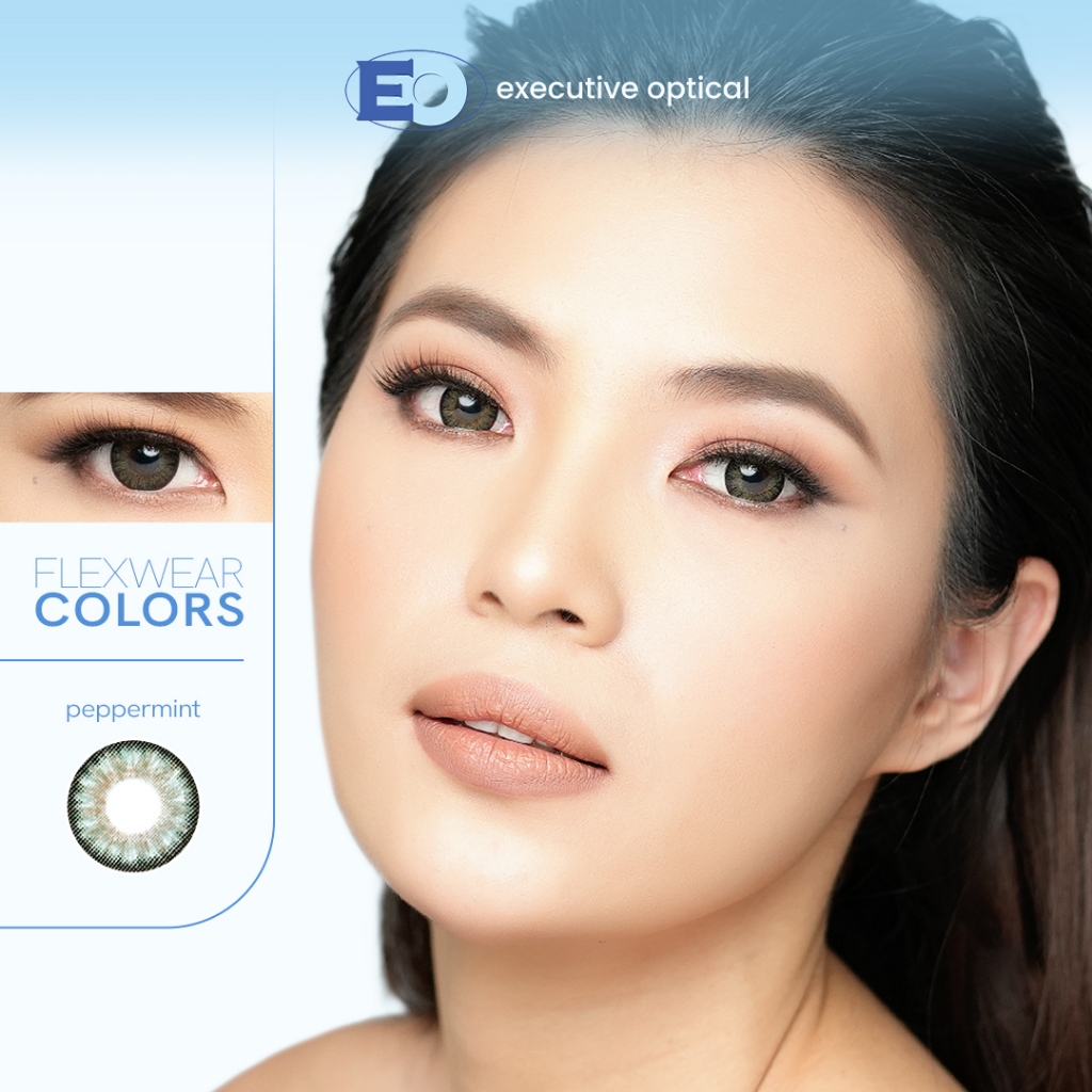 EO Flexwear Colors Peppermint | Graded Green Contact Lenses (3 months ...