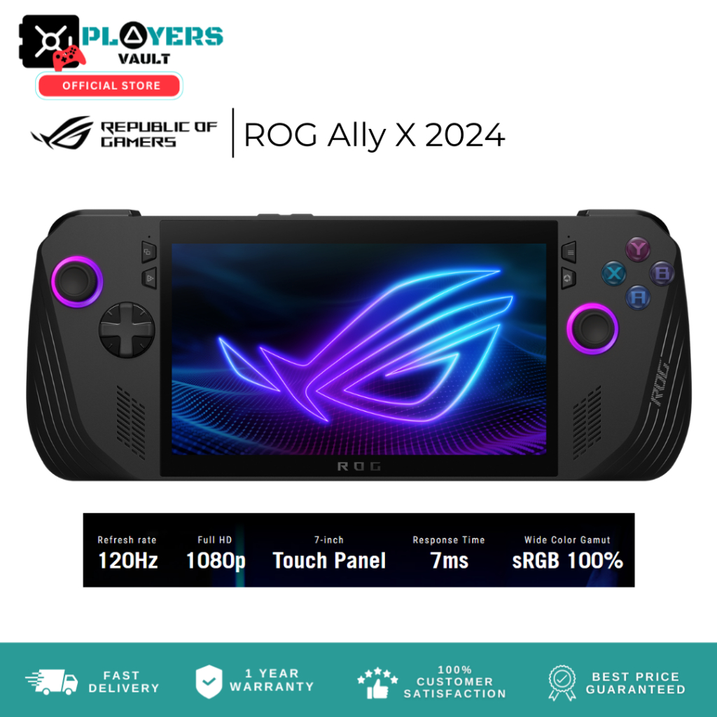 ASUS ROG Ally X (2024) 7" 120Hz FHD 1080p Gaming Handheld - AMD Ryzen ...