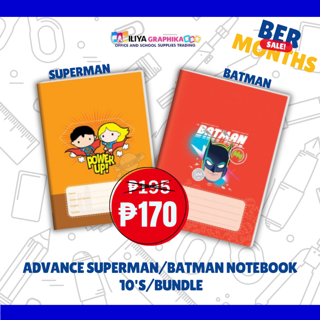 Advance Superman and Batman Writing Notebook (10 pcs per Bundle ...