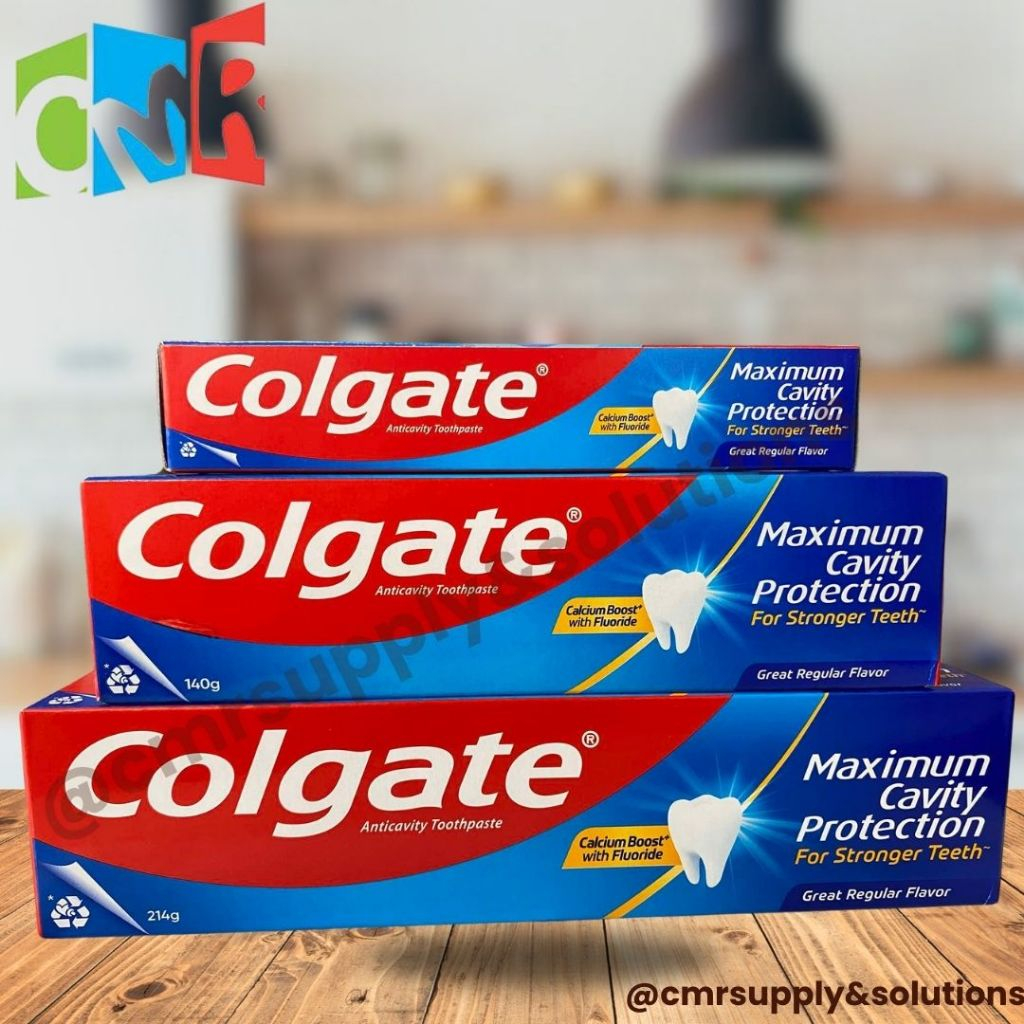 Colgate Regular Flavor Anti Cavity 214g, 140g, 37g Toothpaste w/ Amino ...