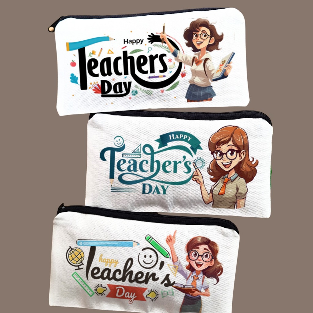 Happy Teachers Day Women Print 4x8" Katsa Canvas Souvenirs Gifts Phone ...