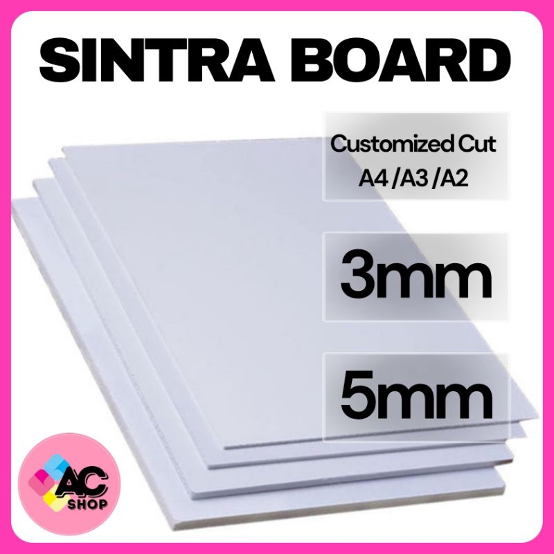 [10pcs / 5pcs] A4 size Sintra Board / Xintra Board / Foam Board / White ...