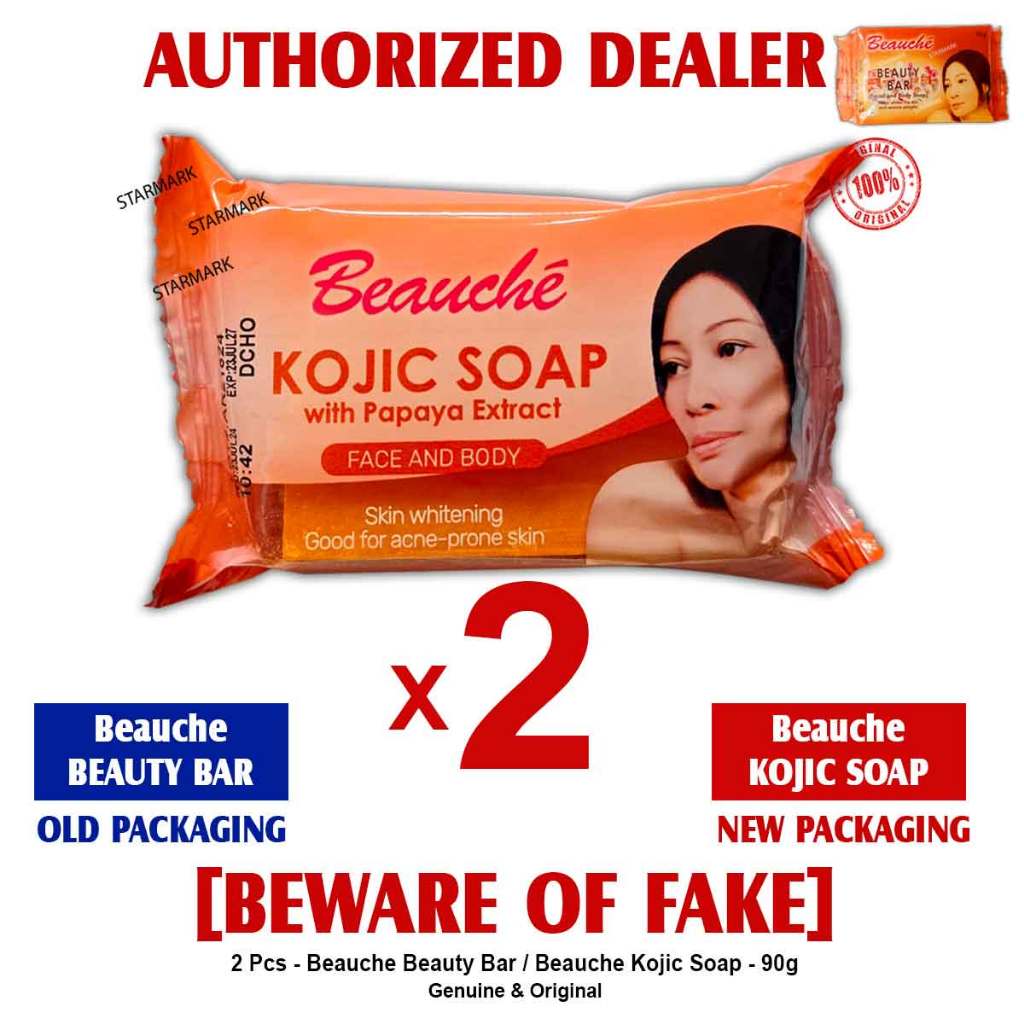 Beauche Beauty Bar Soap or Beauche Kojic Soap Soaps 90g New Packaging ...
