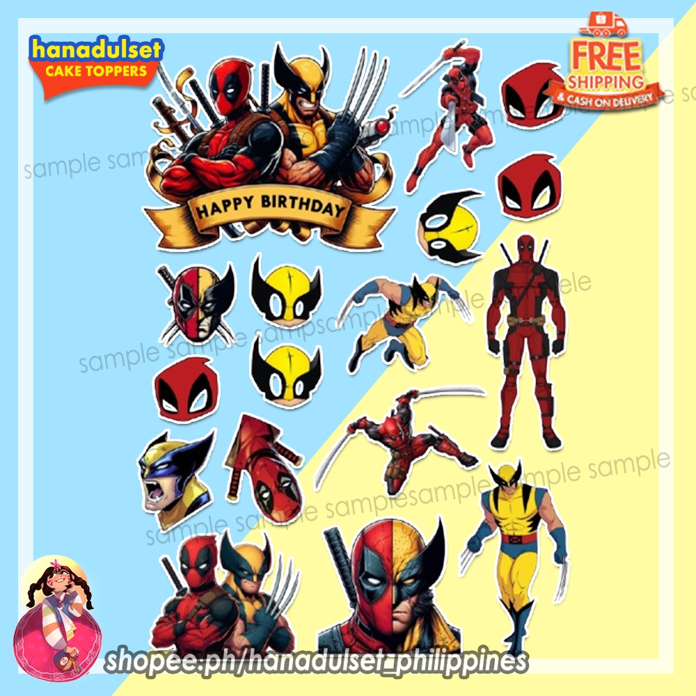 Deadpool Wolverine Cake Topper SET hdsplus | Shopee Philippines