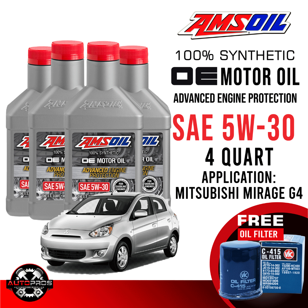AMSOIL OE Series 5W-30 100% Synthetic Motor Oil 4 Quarts, Change Oil ...