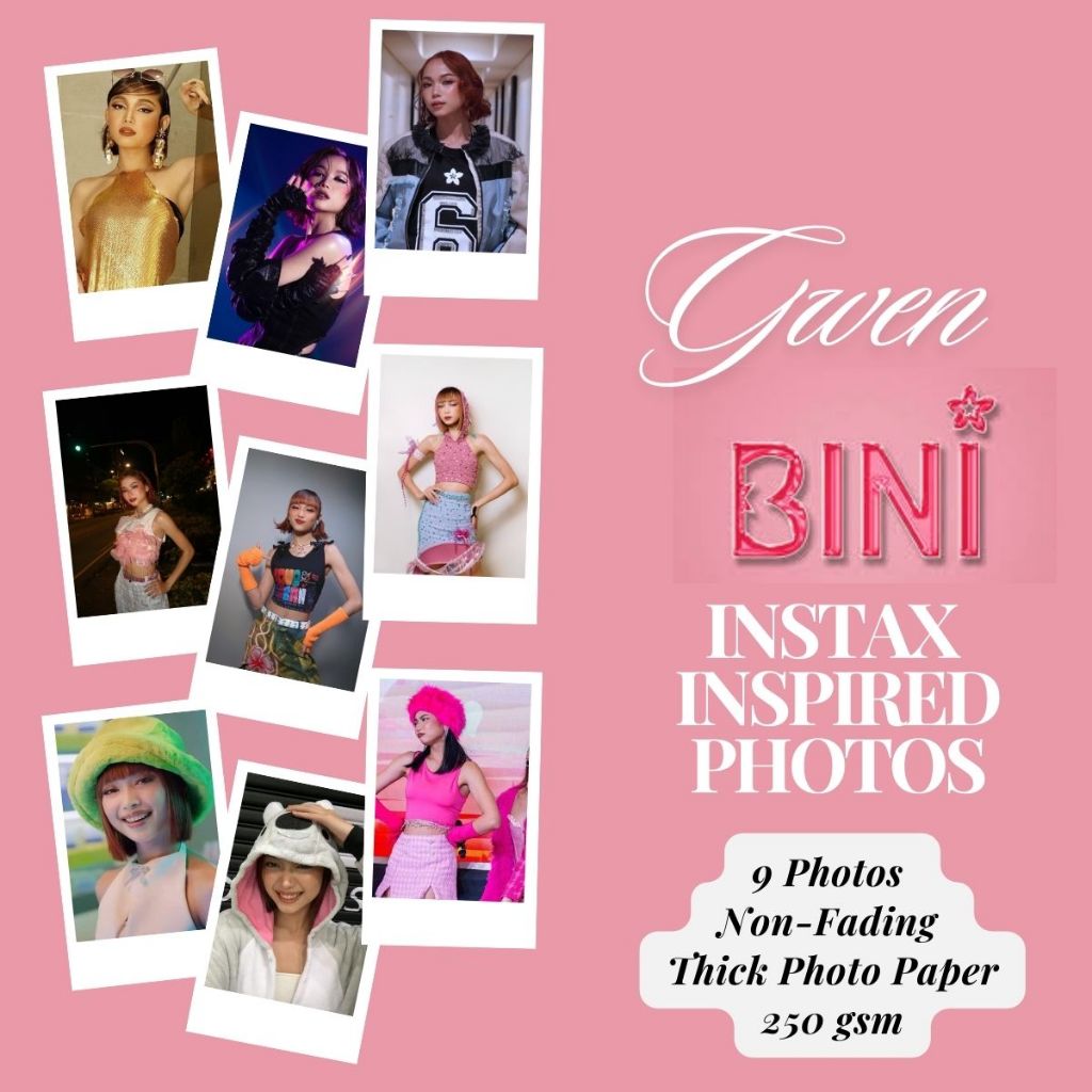 Rex Print BINI Mini Instax /Polaraoid Inspired Photo (9 PIECES ...
