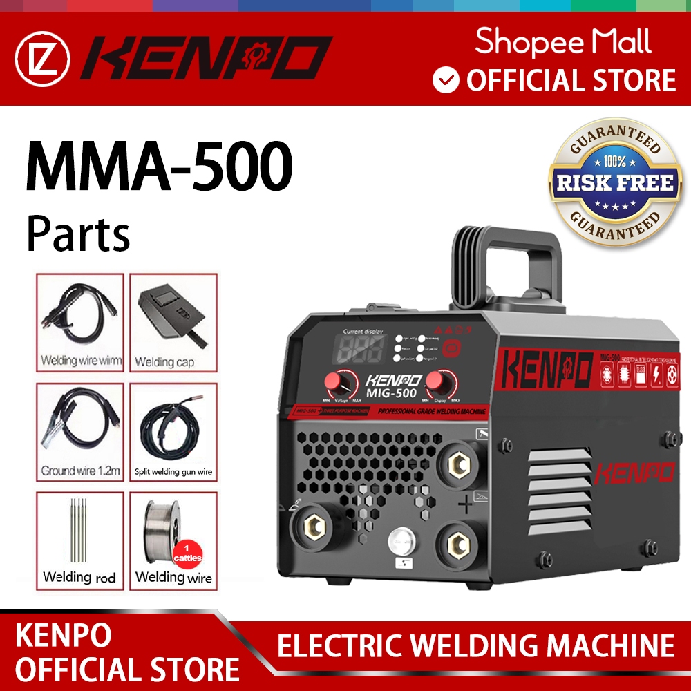 KENPO Welding Machine 3IN1 Gasless Welder MIG-500 Inverter Portable ...