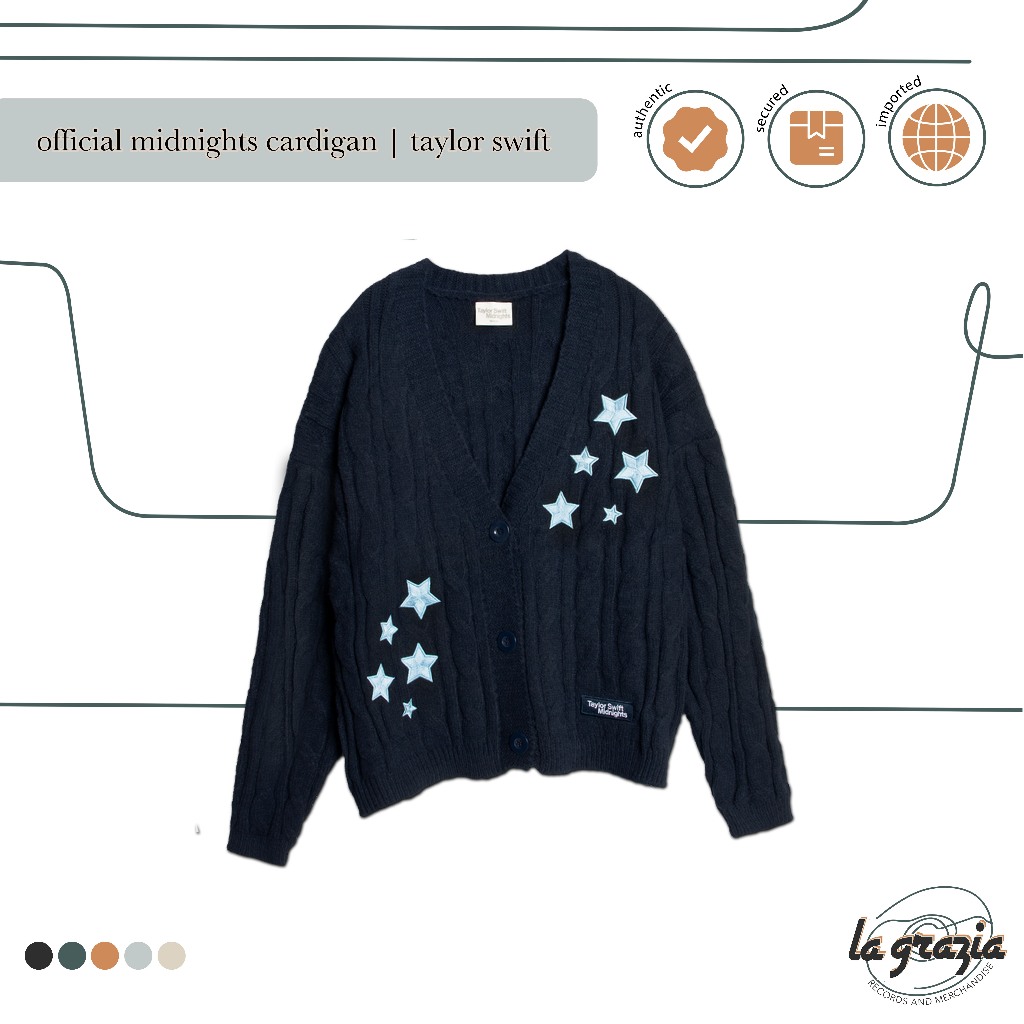 Midnights Cardigan [ON HAND] | OFFICIAL TAYLOR SWIFT MERCH | Shopee ...