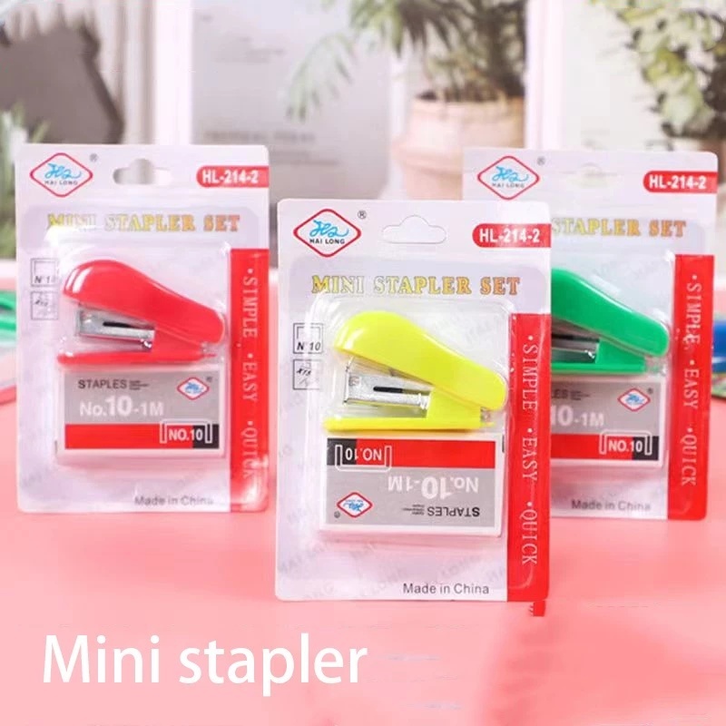 Mini cute Stapler Set Pupils Portable Convenient Stapler & Staple Set ...
