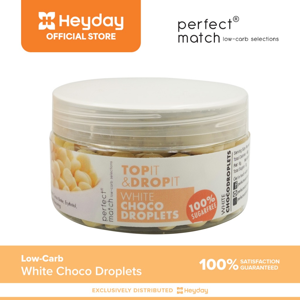 PerfectMatch Keto Choco Droplets - Sugar-Free White Chocolate for ...