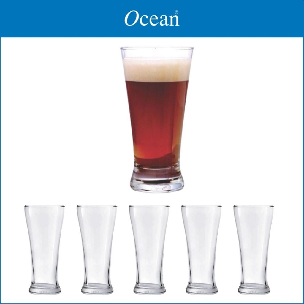 Ocean Glassware Pilsner Tumbler Drinking Glass 200ml Set of 6 | Shopee ...