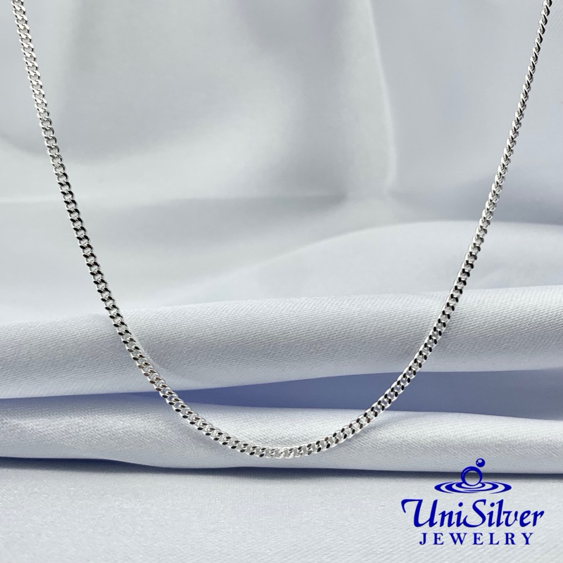 Unisilver 925 Sterling Silver Curb Chain Necklace (LN236) For Women ...
