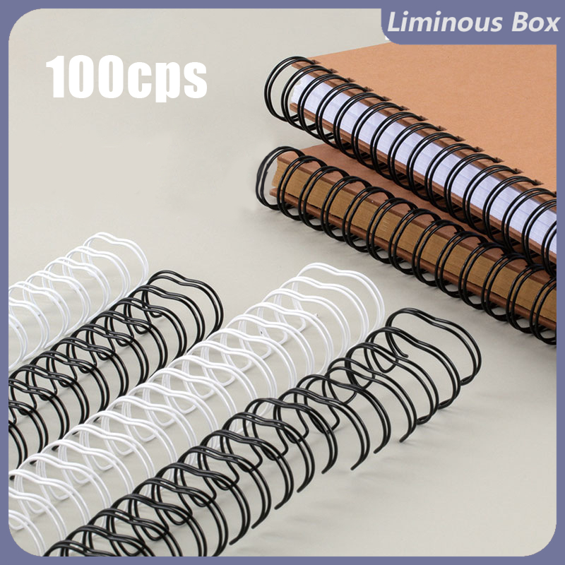100pcs Double Loop Wire A4 Size Metal Binder 3:1 Pitch 40 Sheets ...