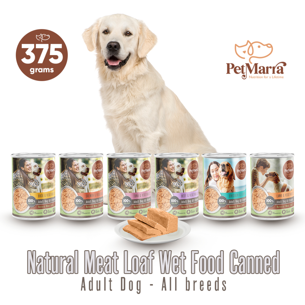 PetMarra Natural Meat Loaf Adult Dog Wet Food Can Lamb Beef Veg Chicken ...