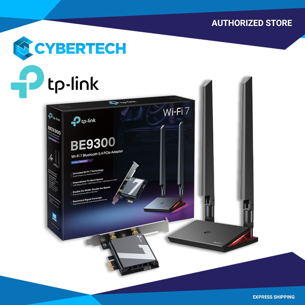 Tp-Link Archer TBE550E New BE9300 Wi-Fi 7 Bluetooth 5.4 PCIe Adapter ...