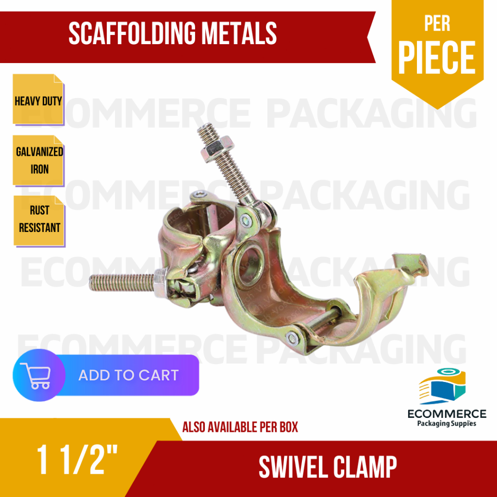Scaffolding Clamp | Swivel Clamp 1 & 1/2" Heady Duty Clamps (2 Pieces ...