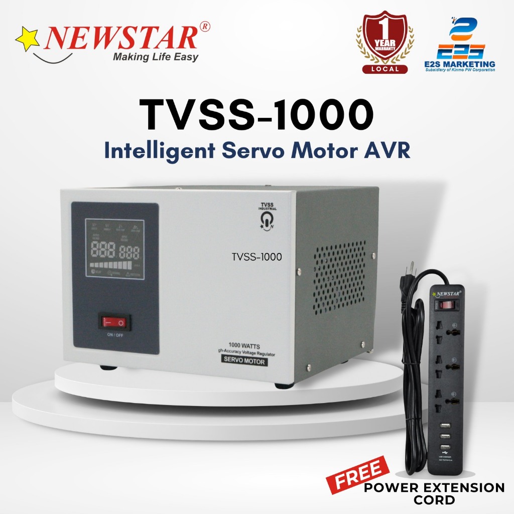 Newstar Intelligent Servo Motor AVR 1000Watts Multi-color TVSS-1000 ...