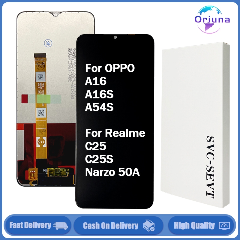 For OPPO Realme C25 C25s Narzo 50A A16 A16s A54s LCD Display Touch Screen Digitizer Assembly ...