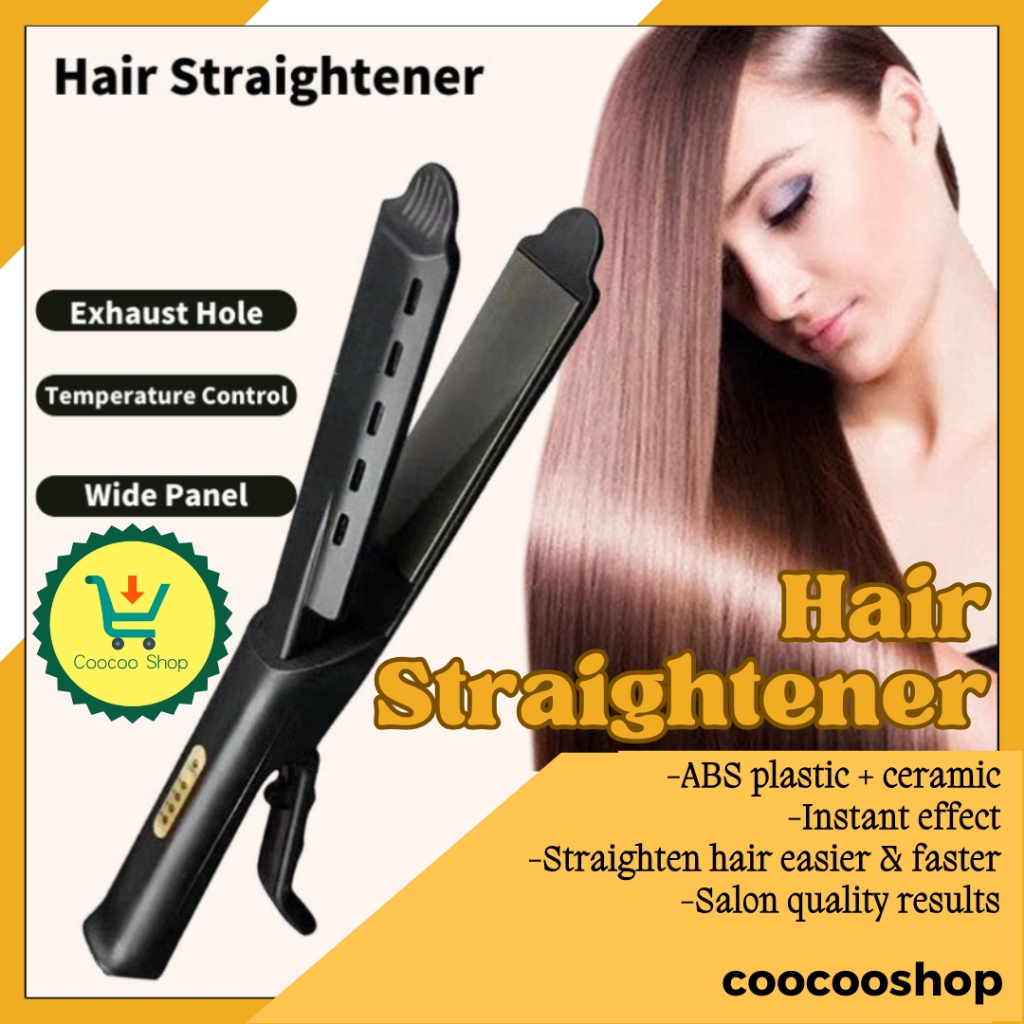 4Speed Temperature Adjustment Control Wide Plate Flat Hair Iron ...