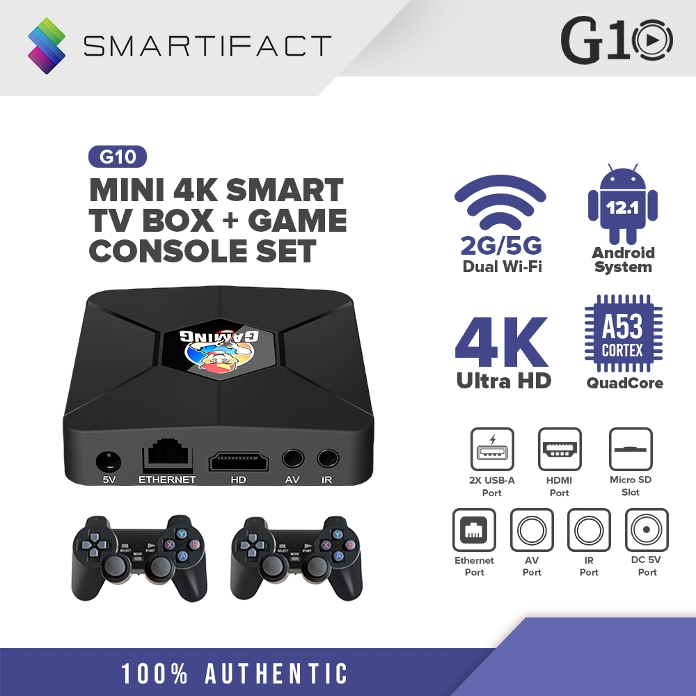 Smartifact MXQ Pro G10（Support God of War) 4K Smart TV Box + Game ...