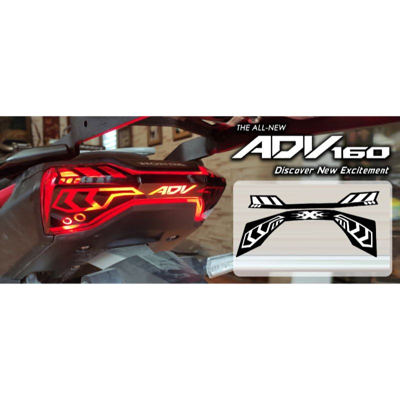 Honda ADV160/150 Tail Light Decal Sticker X Design | Shopee Philippines
