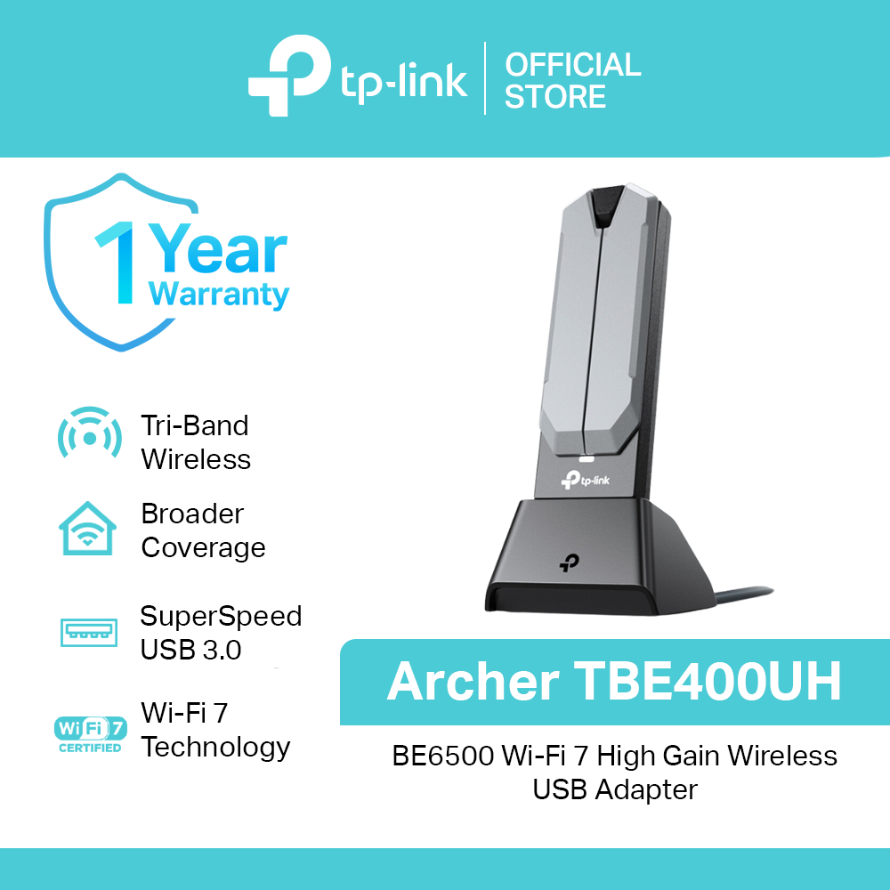 TP-Link Archer TBE400UH BE6500 Tri-Band Multi-Link Operation Wireless ...