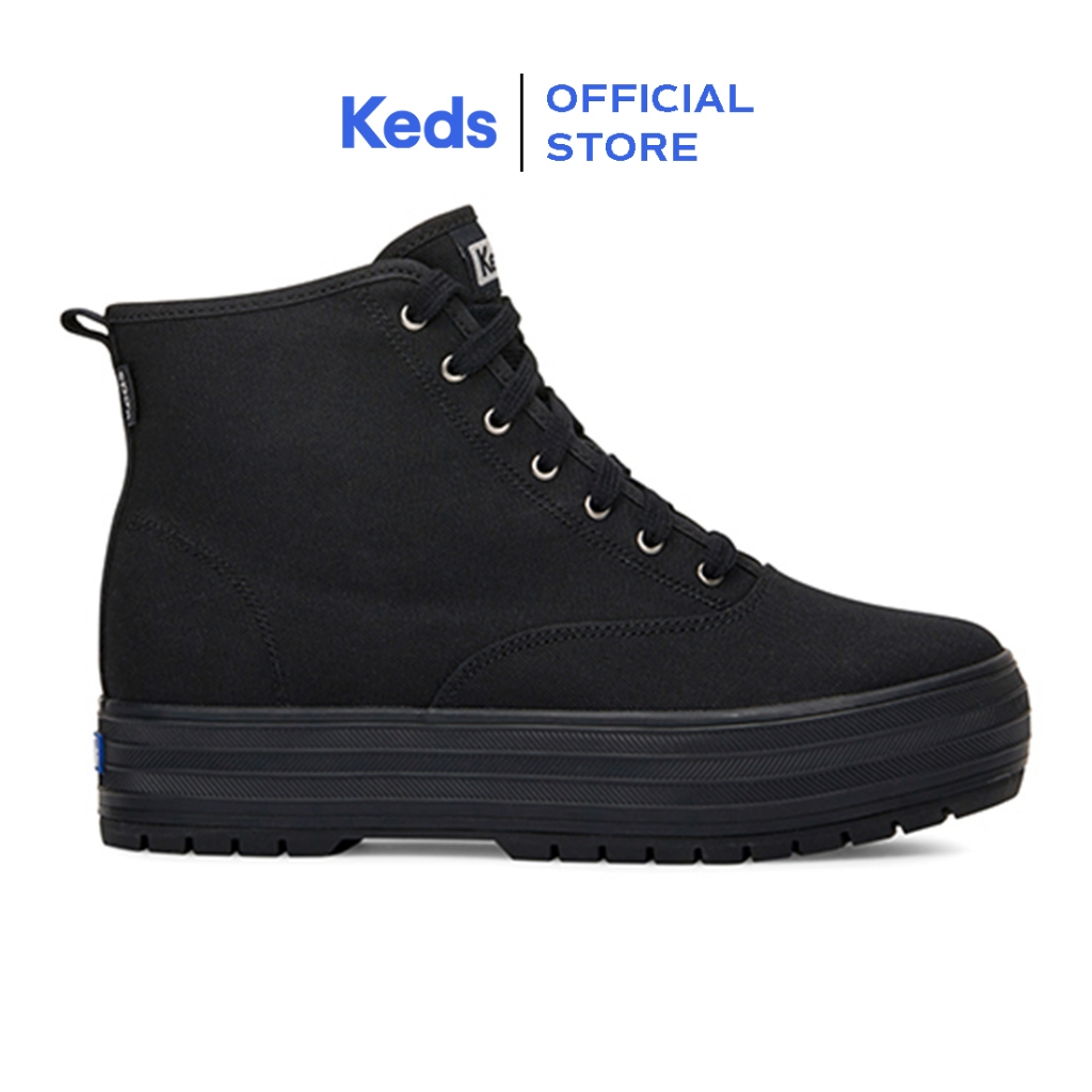 Keds Women's The Platform Mid Lug Canvas Black (WF67377) | Shopee ...