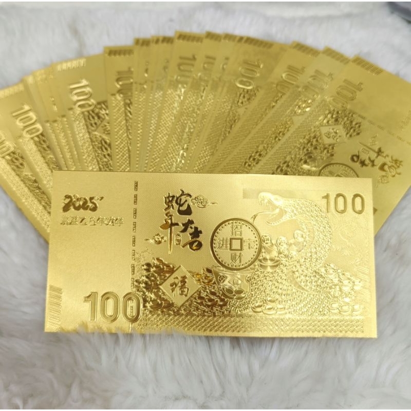 Lucky Snake Money Bill Gold 2025 | Shopee Philippines