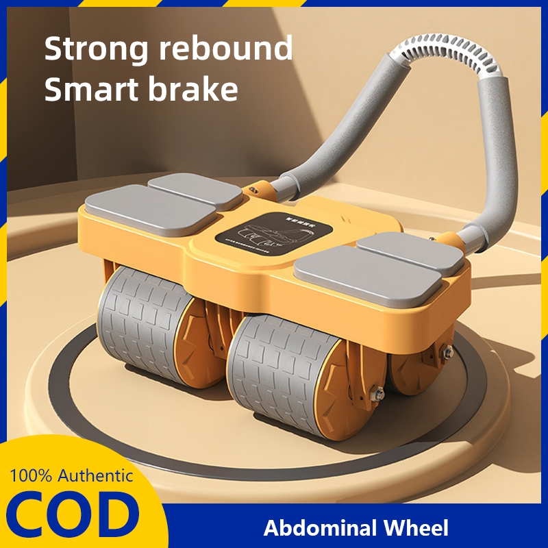 4 Wheels Ab Rollers Wheel Home Fitness Automatic Rebound Abdominal ...