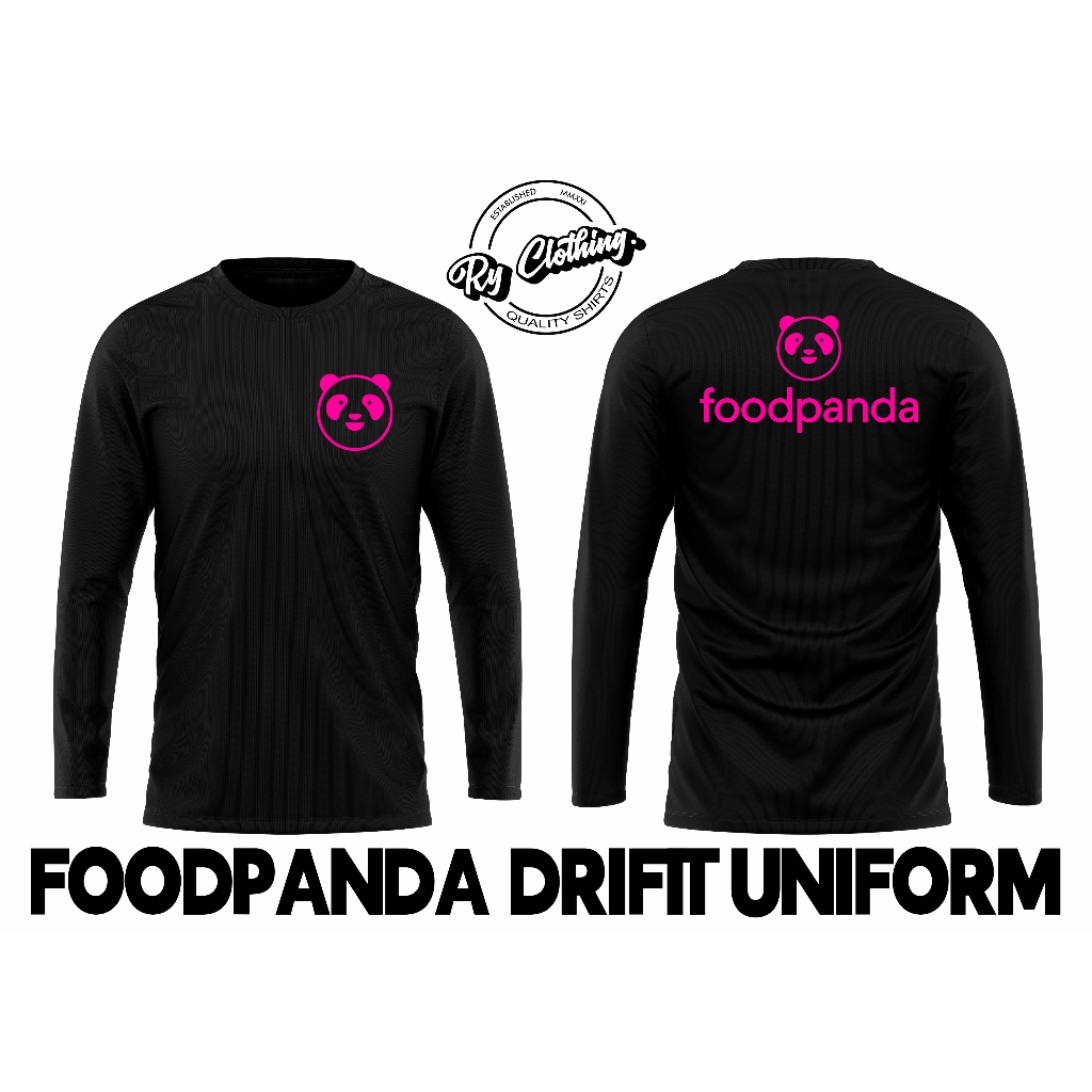 Dri-fit Food Panda Uniform Black Rider Longsleeve Unisex | Shopee ...