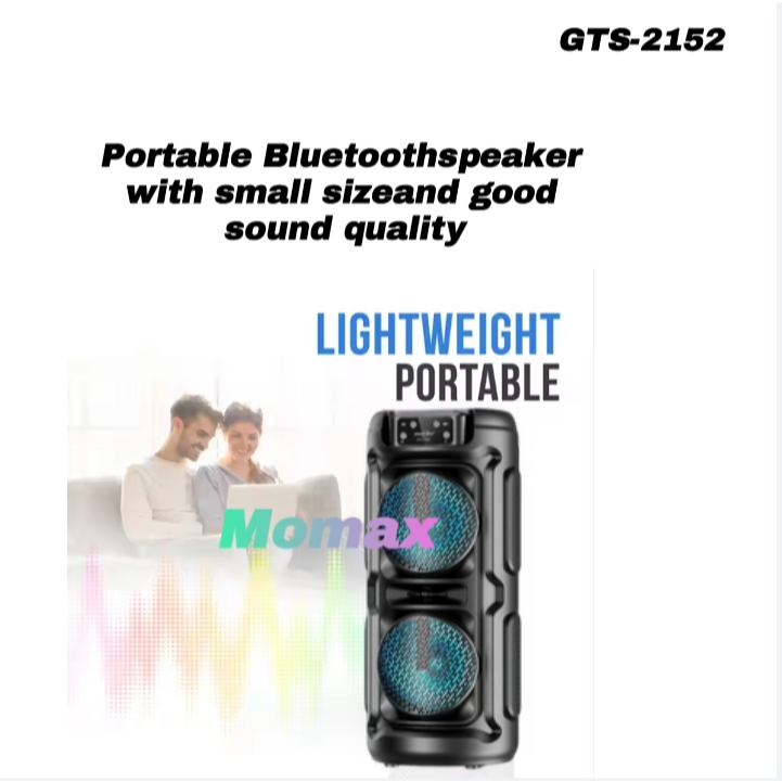 GTS-2152 4X2 inch Super Bass Karaoke Wireless Bluetooth Portable Speaker | Shopee Philippines