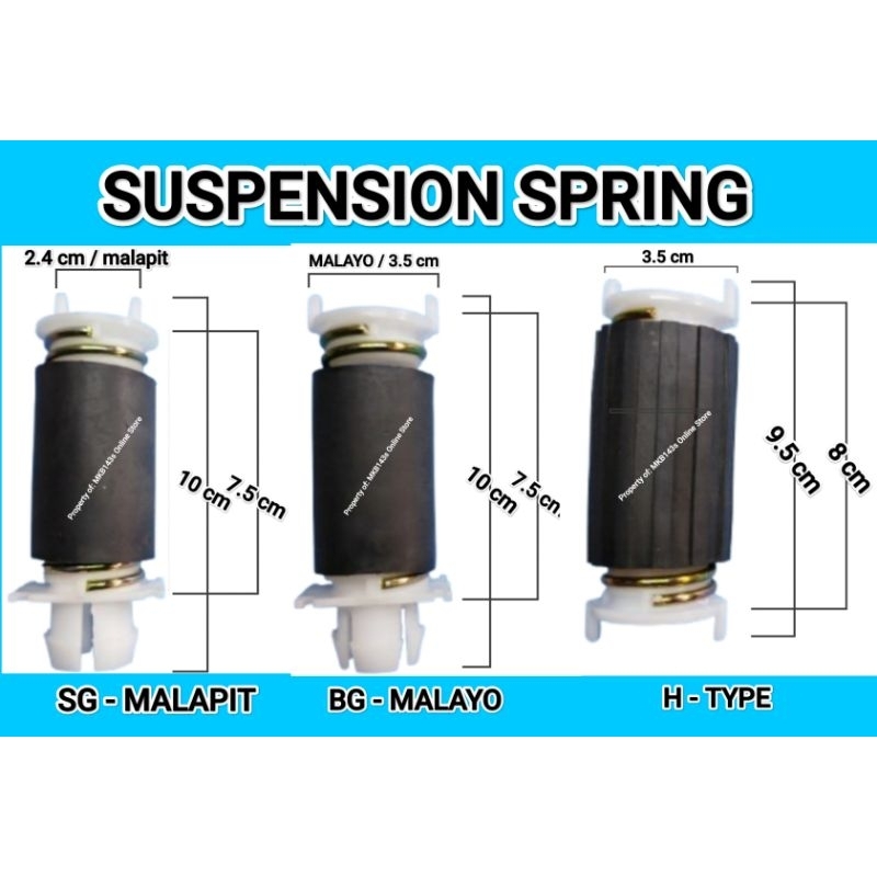 SPIN/DRYER PARTS SUSPENSION SPRING I-TYPE, H type (3pcs = 1 set) for SG ...