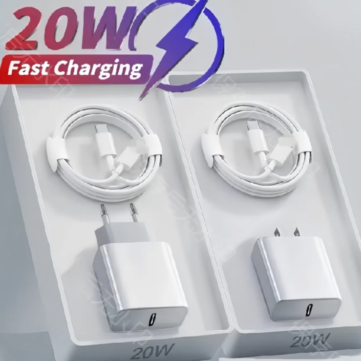 PD 20W Fast Charger USB-C Power Adapter Wall Charger With Type-C USB ...