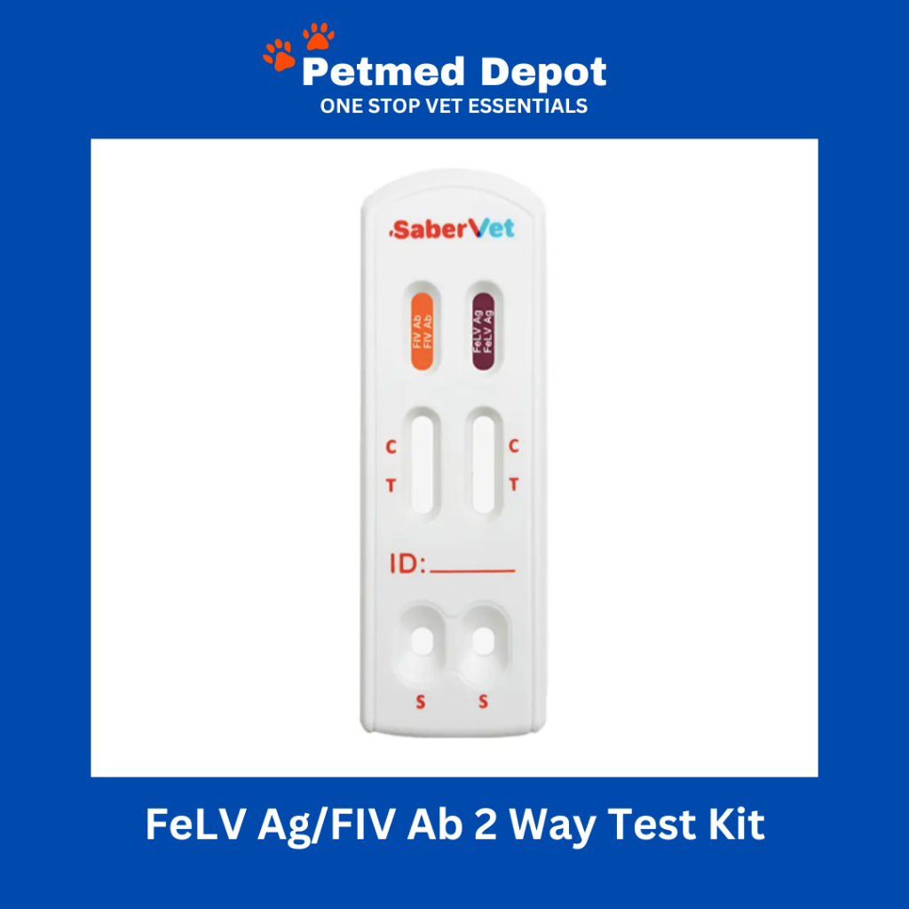 2 Way Feline Test Kit Immunodeficiency/Leukemia V SaberVet (FeLV Ag ...
