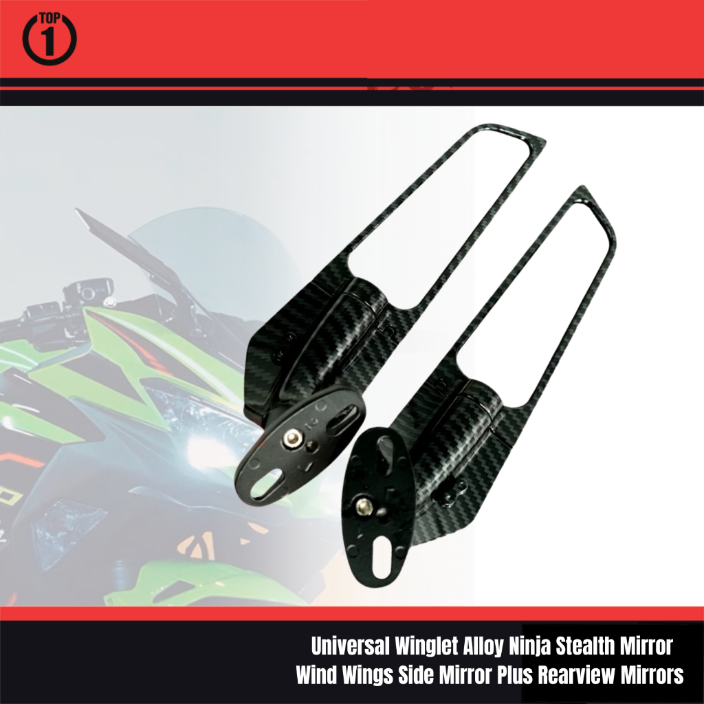 1 Pair Latest Upgraded Plus Version Stealth Side Mirror Sports Bike ...