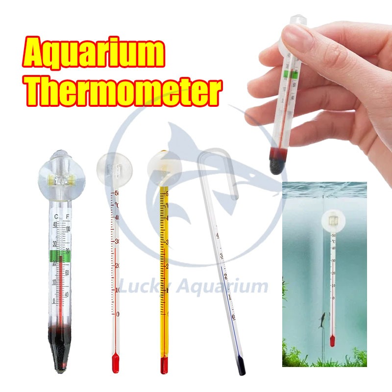 Aquarium Glass Thermometer with suction cup Aquarium Glass Fish Tank ...